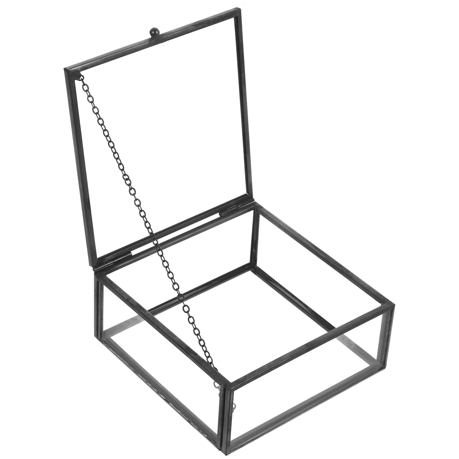 Hieromout Clear Glass Storage Box Glass Jewelry Trinket Box Sealing ...