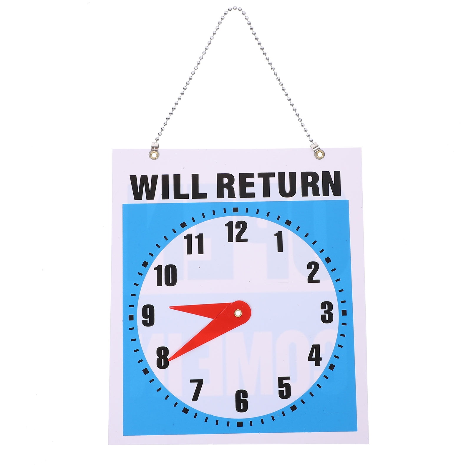 Hieromout Clock Will Return Will Be Back Open Sign Double- Sided Door ...