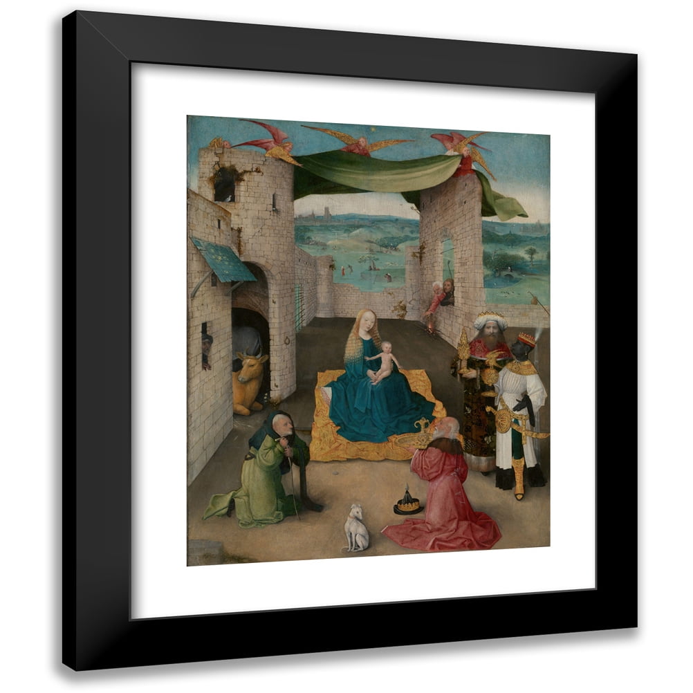 Hieronymus Bosch 12x14 Black Modern Framed Museum Art Print Titled - The Adoration of the Magi ...