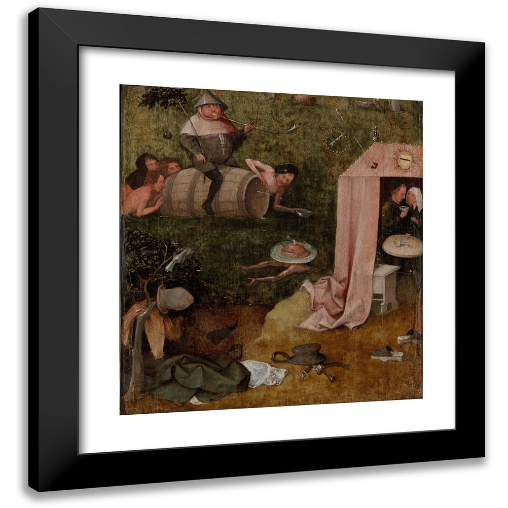 Hieronymus Bosch 15x16 Black Modern Framed Museum Art Print Titled - An Allegory Of Intemperance ...
