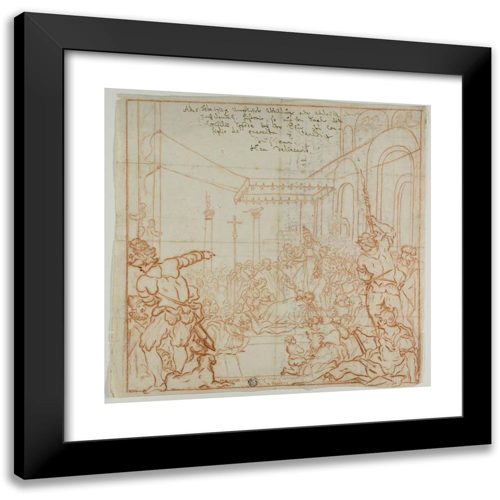 Hieronymus Hau 12x12 Black Modern Framed Museum Art Print Titled ...