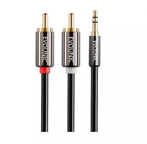 Hifi AUX Auxiliary 3.5mm Male to 2 RCA Y Male Audio Stereo Cable Cord ...