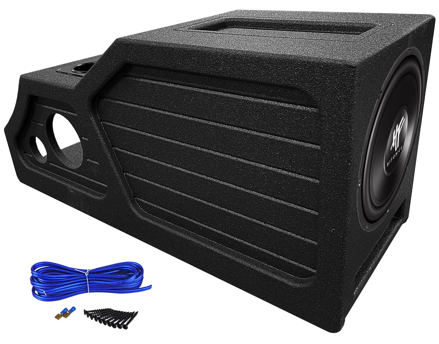 Hifonics 12" Subwoofer+Center Console Sub Box For 2014-18 Chevy/GM Crew ...