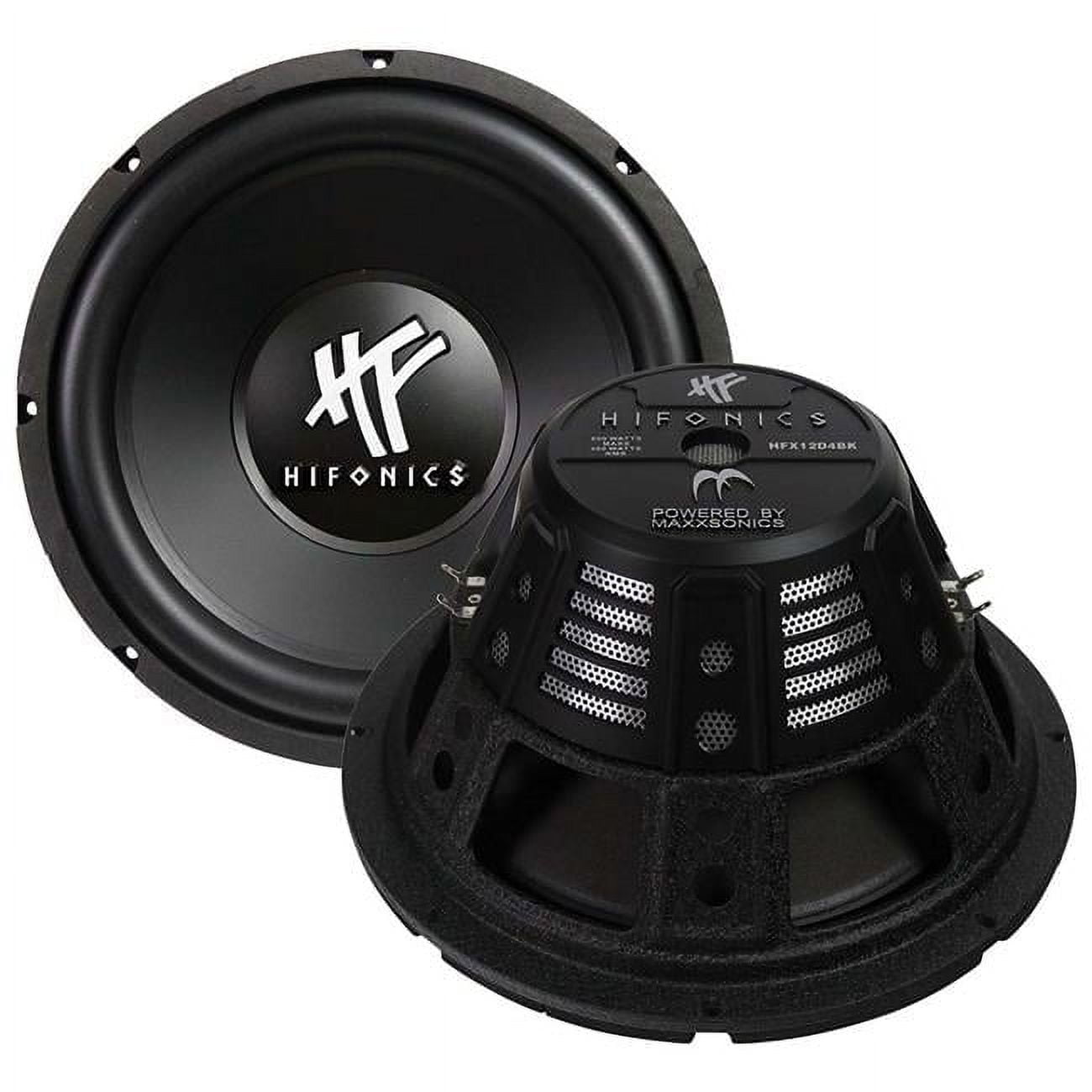 Hifonics HFX12D4BK 12 in. Dual 4 Ohm 800W Dual Voice Coil Subwoofer ...