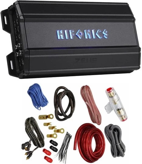 Hifonics ZD-1950.1D 1950W Peak Class D Zeus Monoblock Car Amplifier + 4 ...