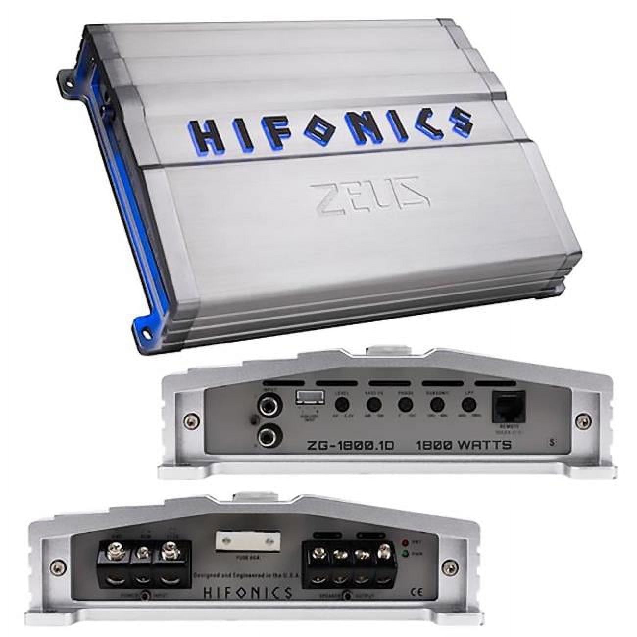 Hifonics Zeus Gamma Series 1 x 1800W 1 ohm Monoblock Subwoofer Car ...