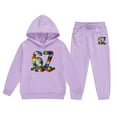 Hifoo Child Boys Outfit Sets Cartoon Number 67 Print Hooded Sweatshirt ...