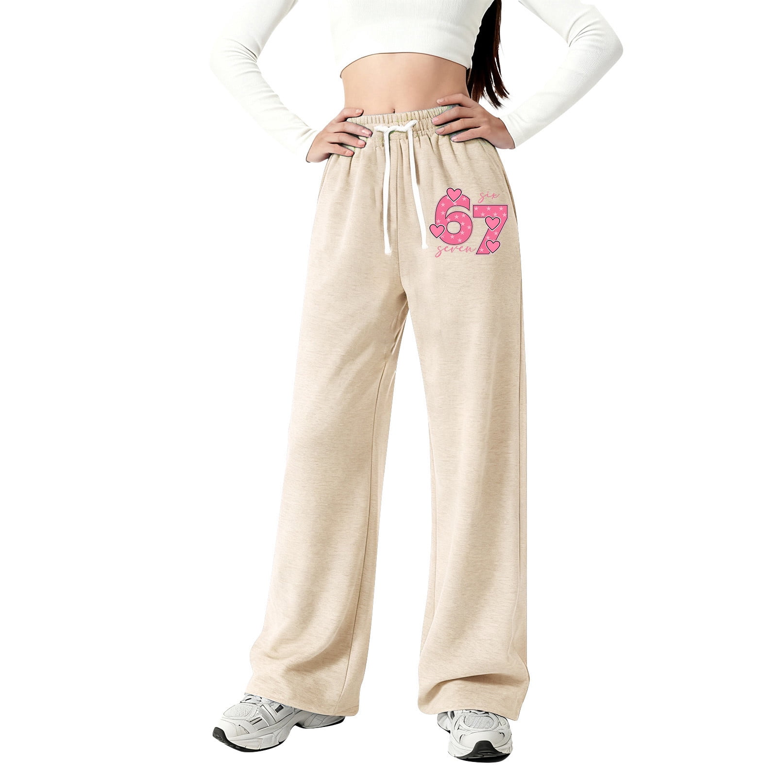 Hifoo Child Girls Bowknot Printed Loose Fit Lightweight Jogger Pants ...
