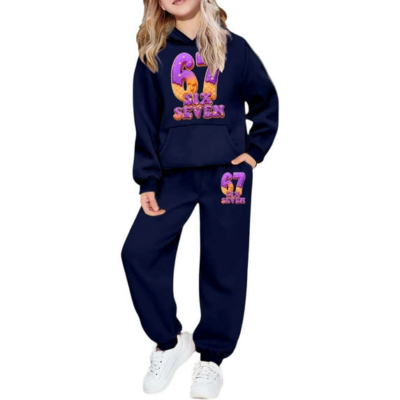 Hifoo Child Girls Outfit Sets Long Sleeve Hooded And Pants Ice Cream 67 ...