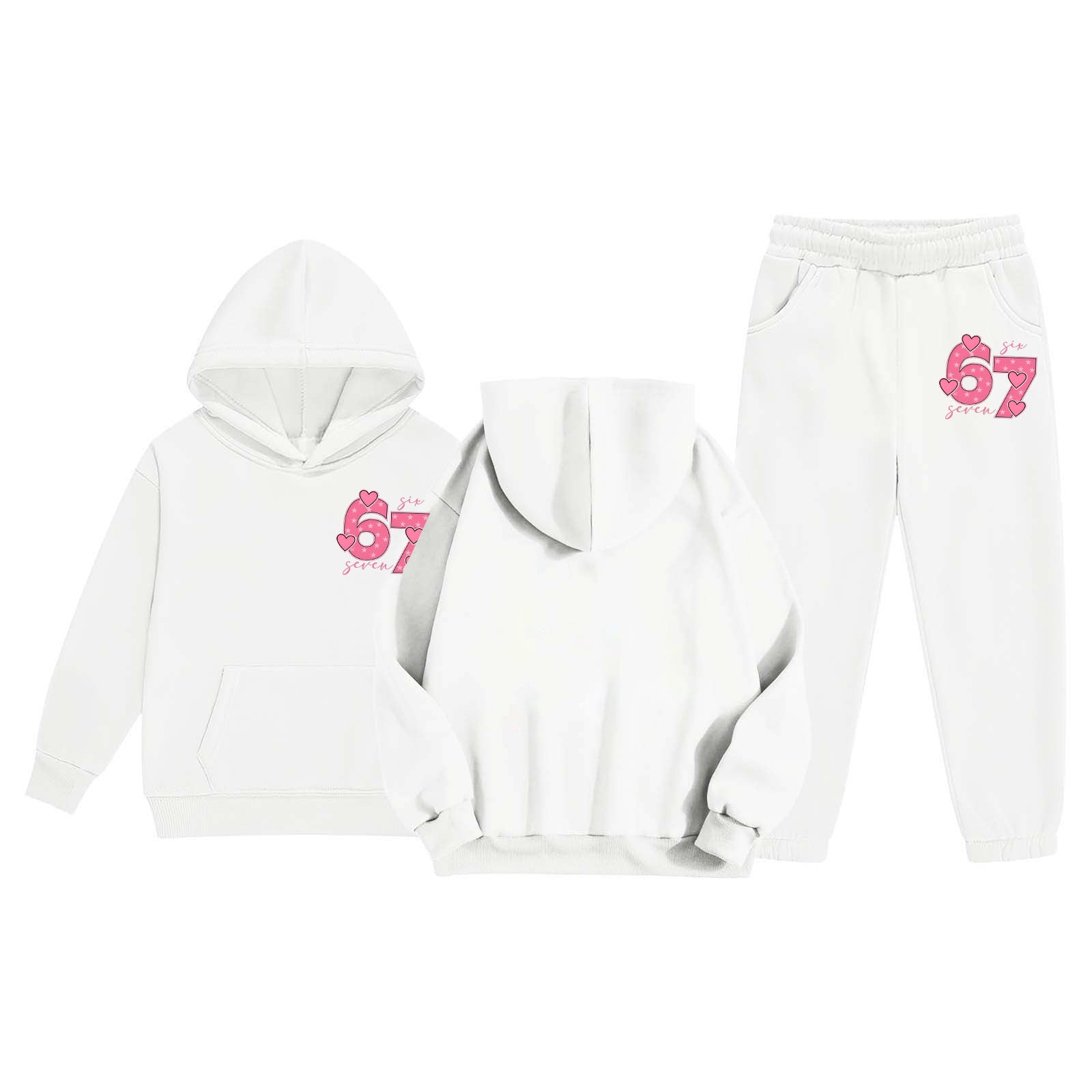 Hifoo Child Girls Outfit Sets Sweatsuit Tracksuits Love Heart 6 7 ...