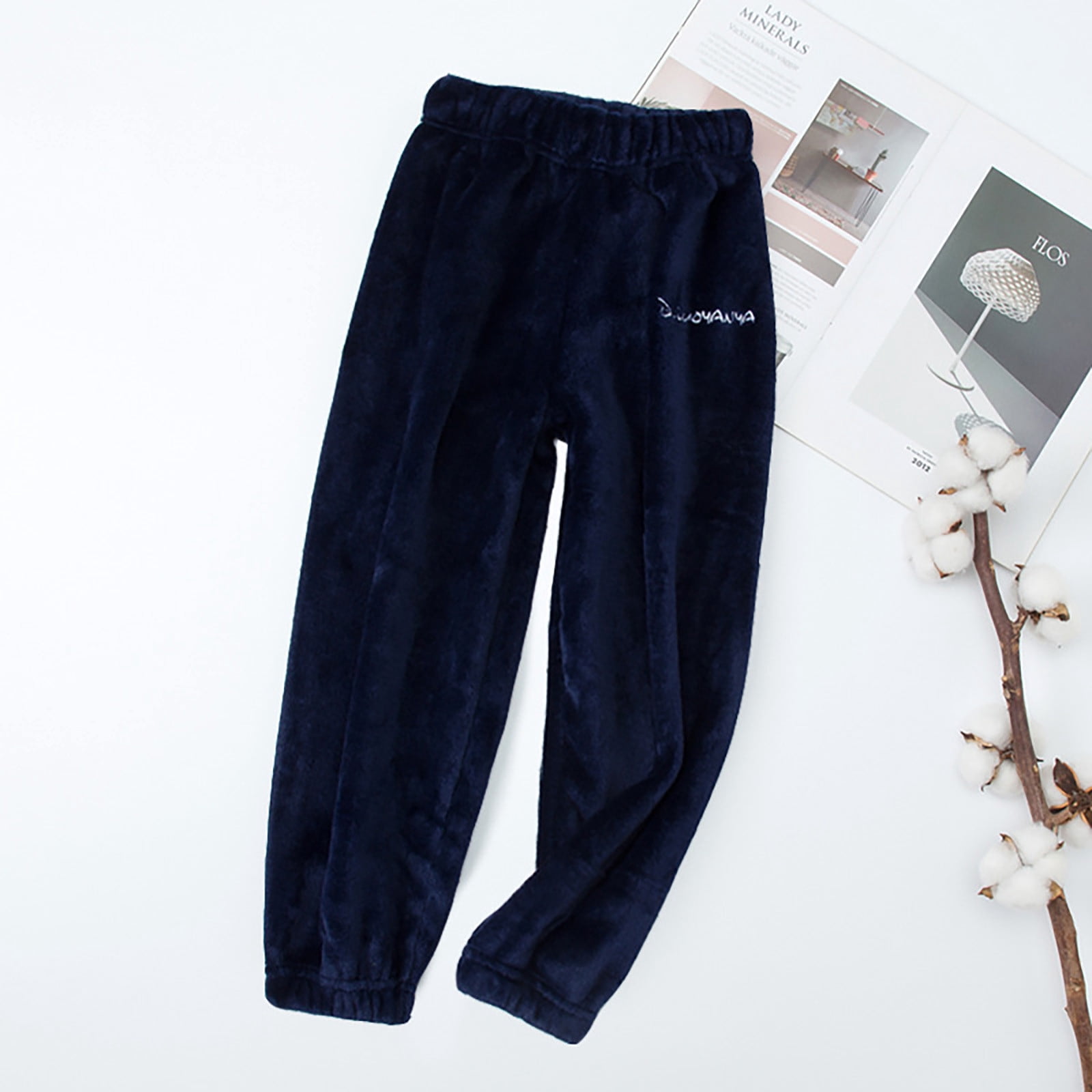 Hifoo Child Girls Pants Daily Winter Thermal Flannel Sleep Cozy Leisure ...