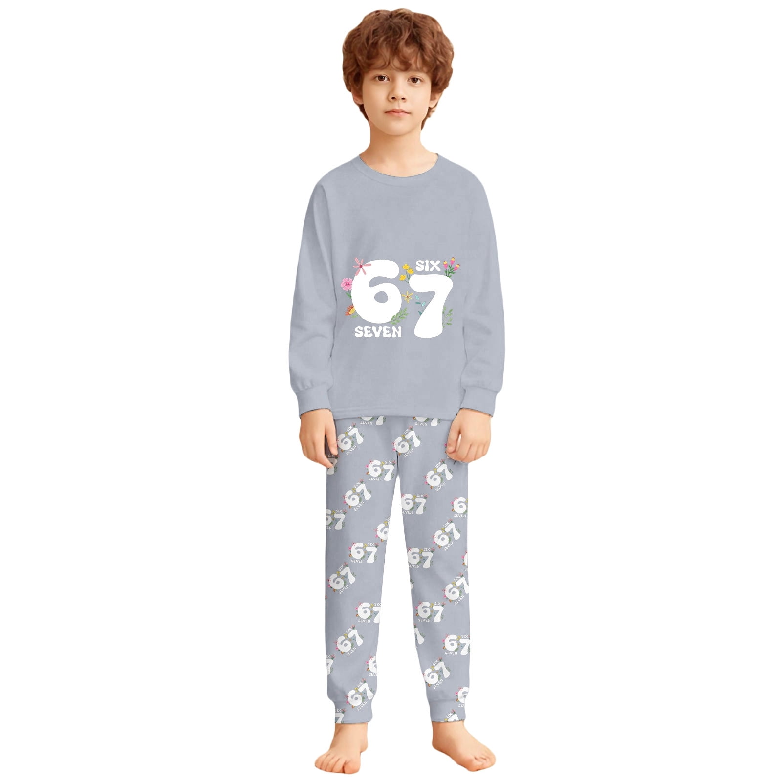 Hifoo Child Outfit Sets Cartoon Long Sleeve O-Neck T-Shirts With Pants ...