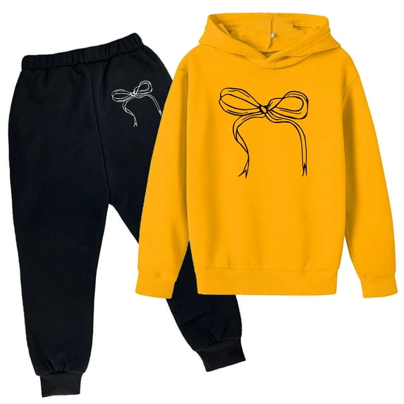 Hifoo Child Outfit Sets Sweatsuit Tracksuits Floral Bowknot Print Girls ...