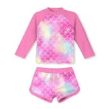 Hifoo Child Swimwear Kids Two Piece Swimsuit Sets For Girls Cute Split ...