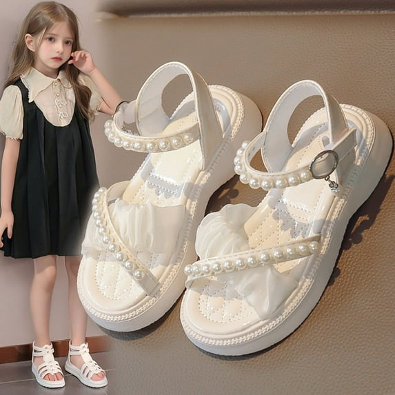 Hifoo Girls Fashion Toe Flat Sandals Beach Open Toe Patchwork Summer ...