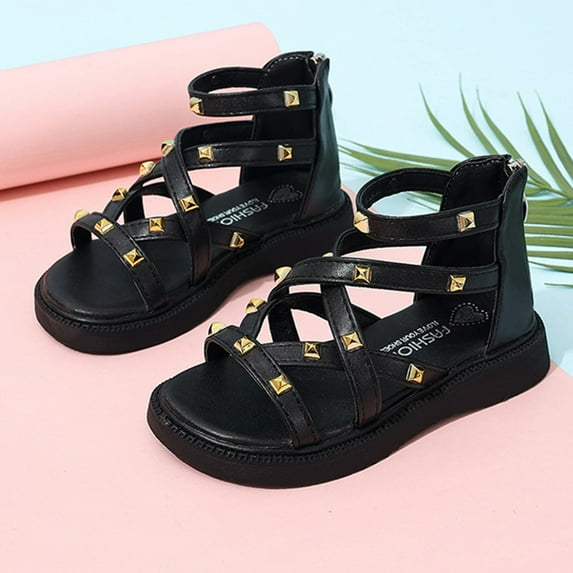 Hifoo Girls Sandals Beach Open Toe Patchwork Everyday Casual Outdoor ...