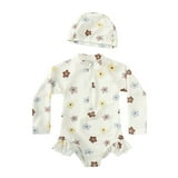 Hifoo Kids Girls Swimwear Summer Beach Adorable Long Sleeve Bathing ...