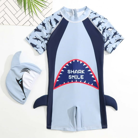 Hifoo Kids Swimwear Baby Boys O-Neck Short Sleeve Cartoon Cute Toddler ...