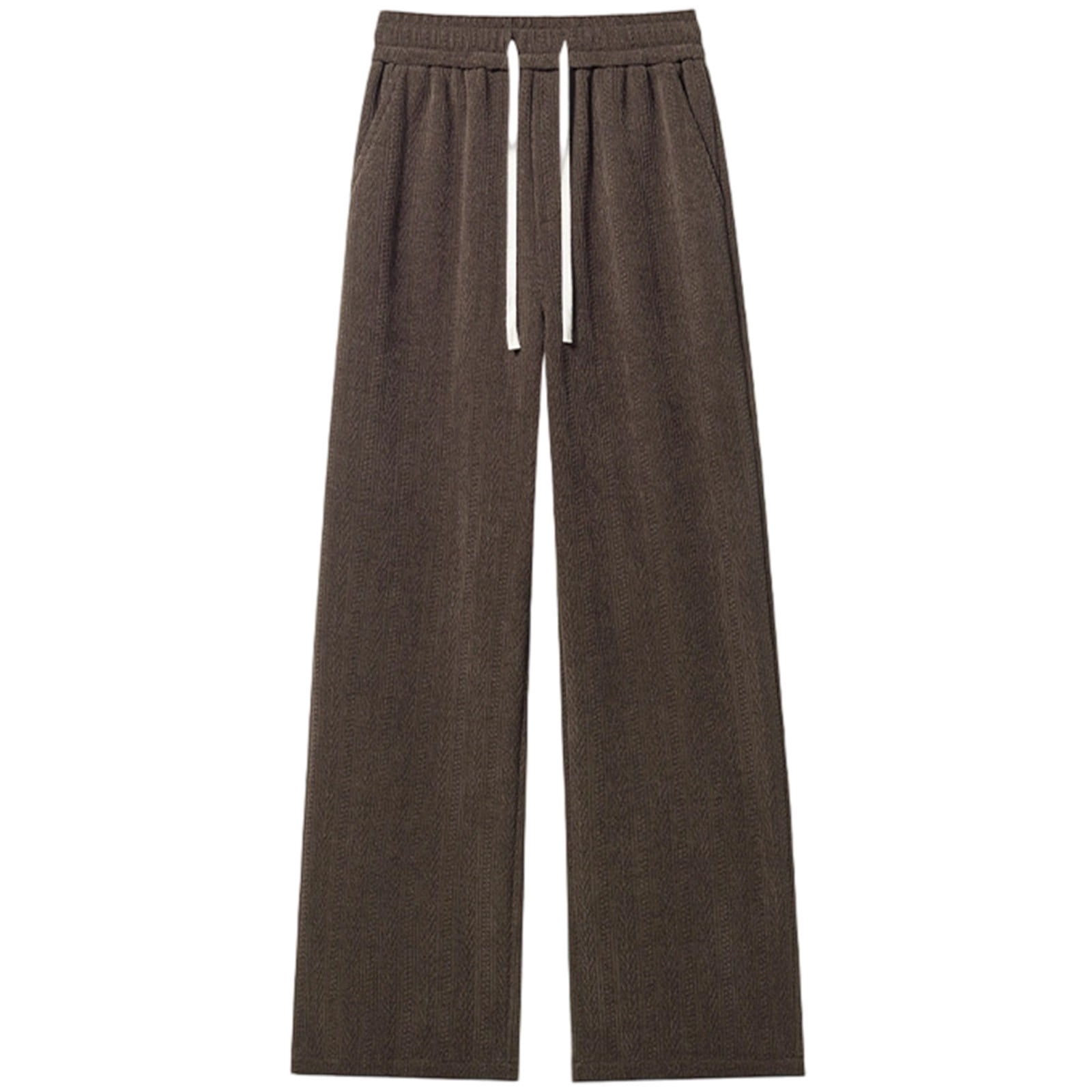 Hifoo Men Casual Trousers With Wheat Pattern Jacquard Relaxed Fit ...