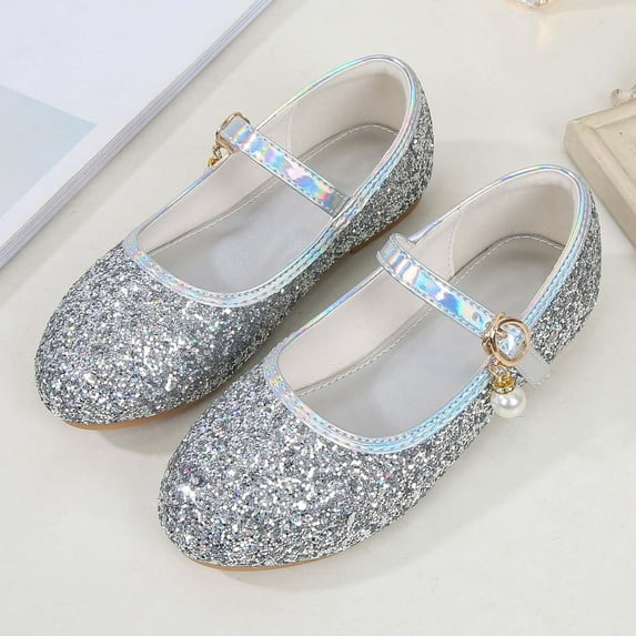 Hifoo Sparkly Girls Sandals Open Toe Patchwork With Fashionable T Strap ...