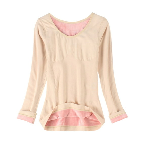 Hifoo Women Undershirts Warm Large Plush Thickened Thermal Underwear ...