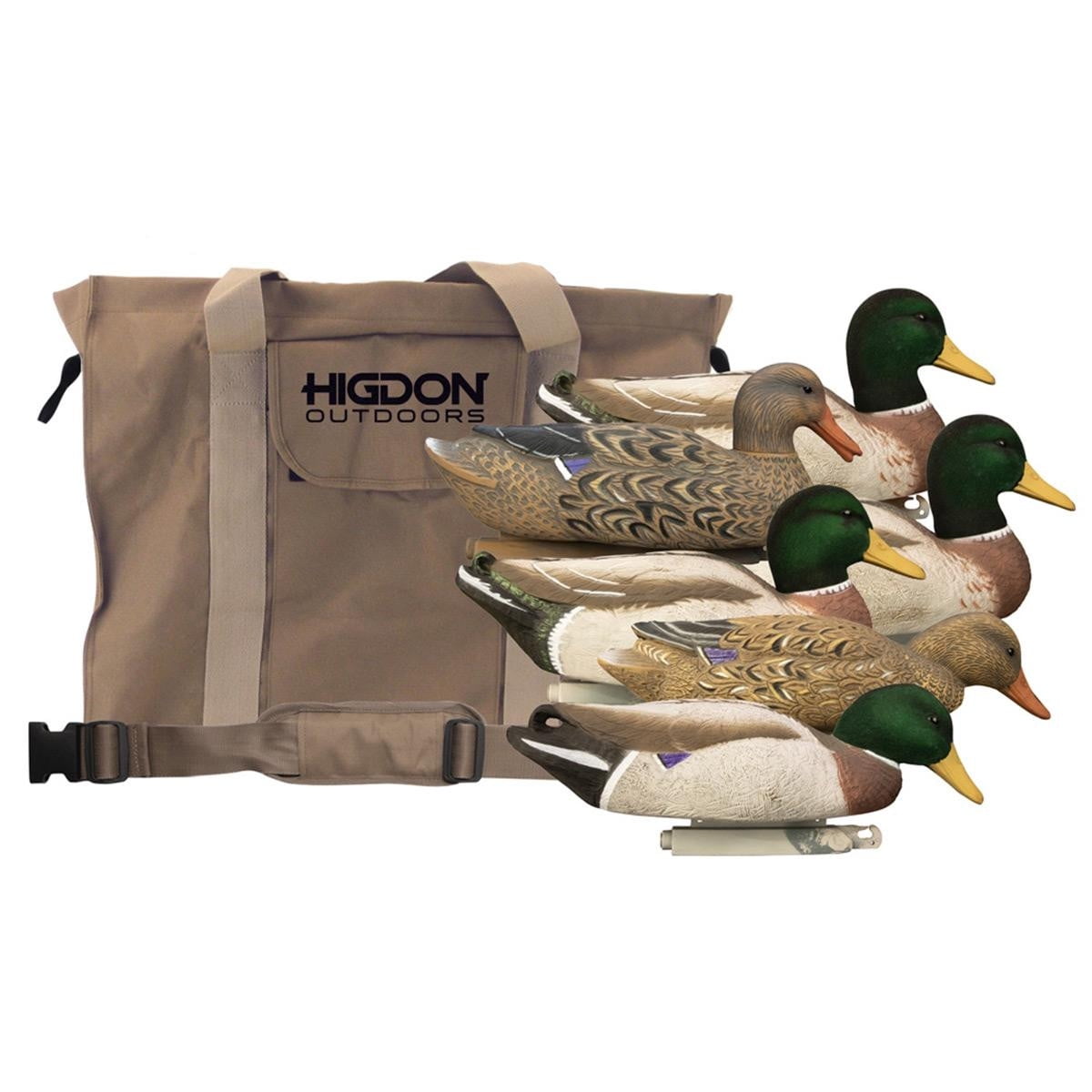 Higdon Magnum Mallard Duck Decoys, 6 Pieces with Bag - Walmart.com