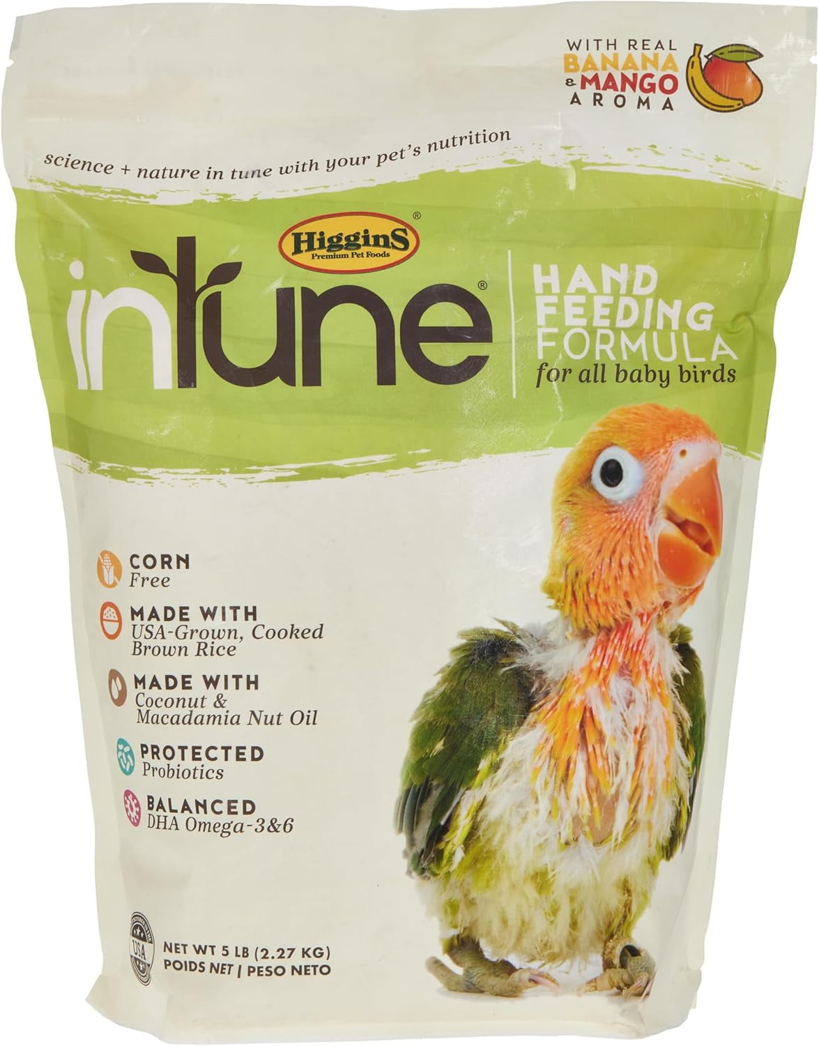 Higgins Intune Natural Hand Feeding Baby Bird Food, 5 Lb - Walmart.com