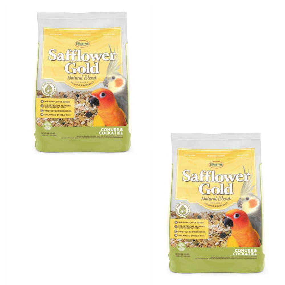 Higgins Safflower Gold Conure & Cockatiel Bird Food 3lbs. 2PCK ...