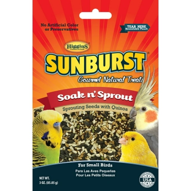 Higgins Sunburst Soak n' Sprout Small Bird Treat, 1 Oz - Walmart.com