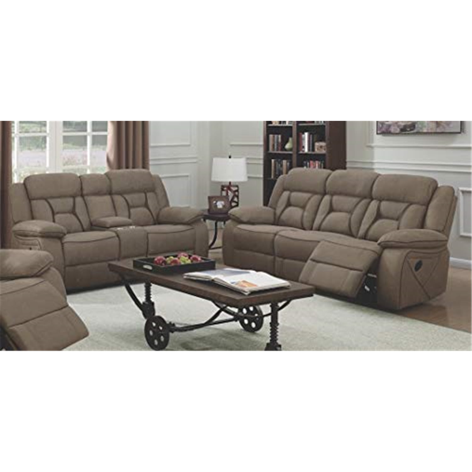 Higgins Upholstered Tufted Living Room Set - Walmart.com