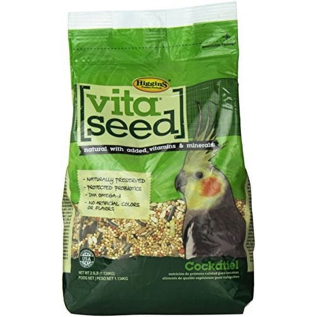 Higgins Vita Seed Cockatiel Bird Food, 2 Lb - Walmart.com