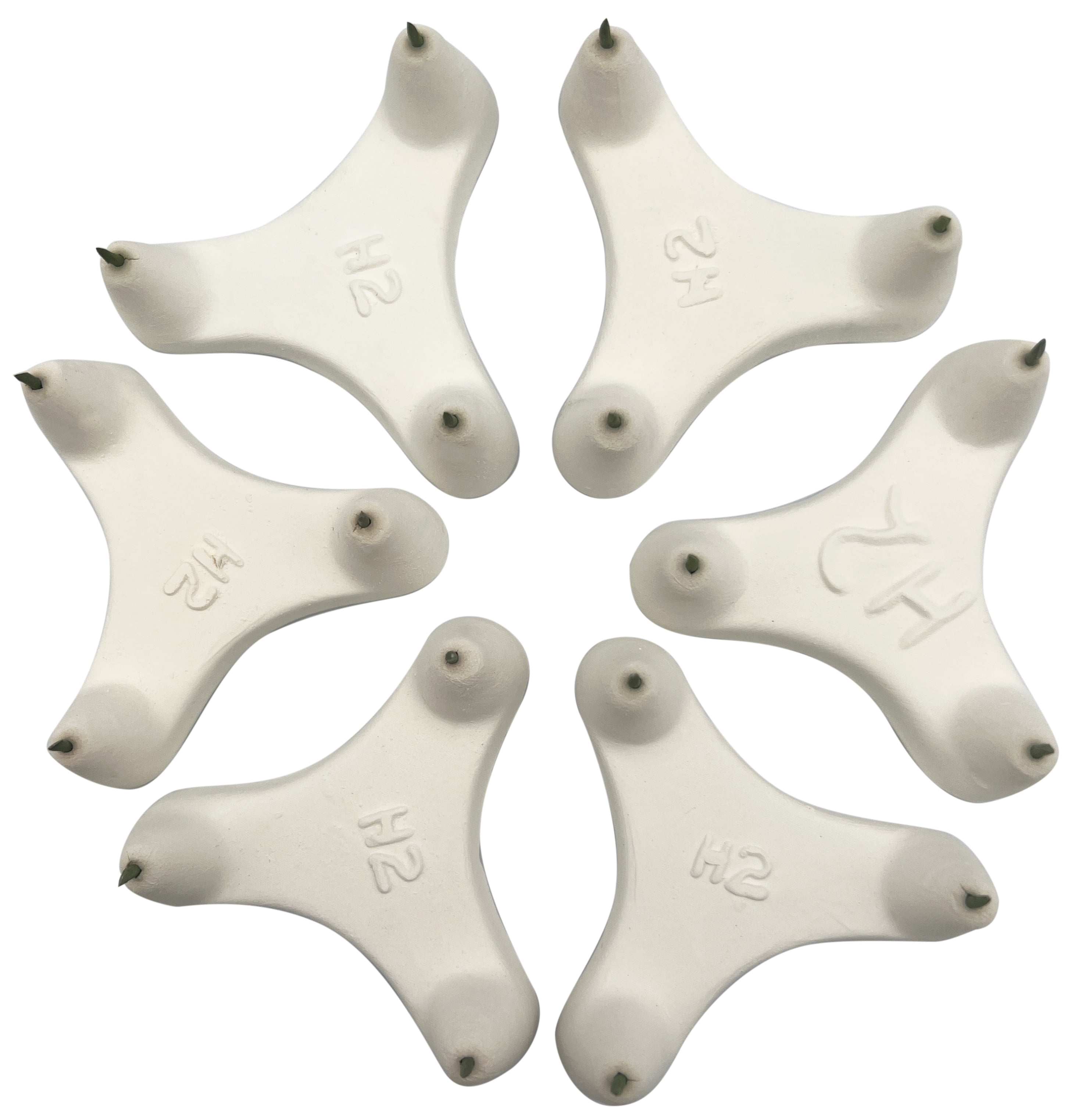 High 3-Point Kiln Stilt - Measures 2-1/4" Between Outside Pins - CONE ...