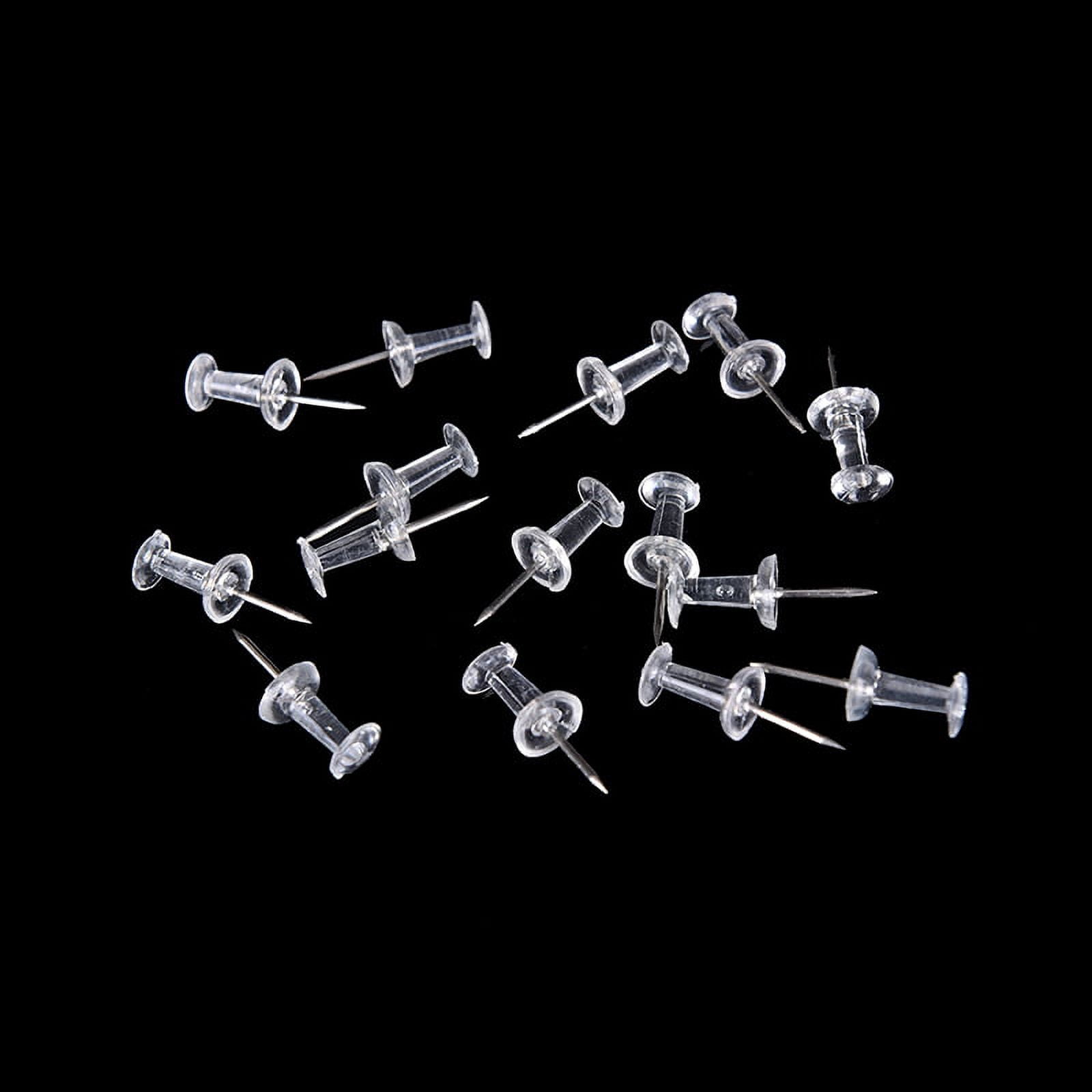 High 40 Pcs Transparent Push Pins Notice Board Map Thumb Tacks Point ...