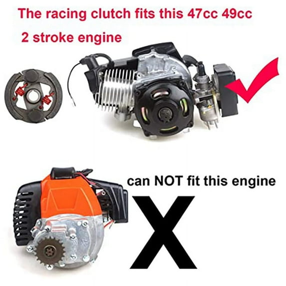 High 44-6 Performance Clutch Mini Motorcycle Motor Two Stroke Pocket ...