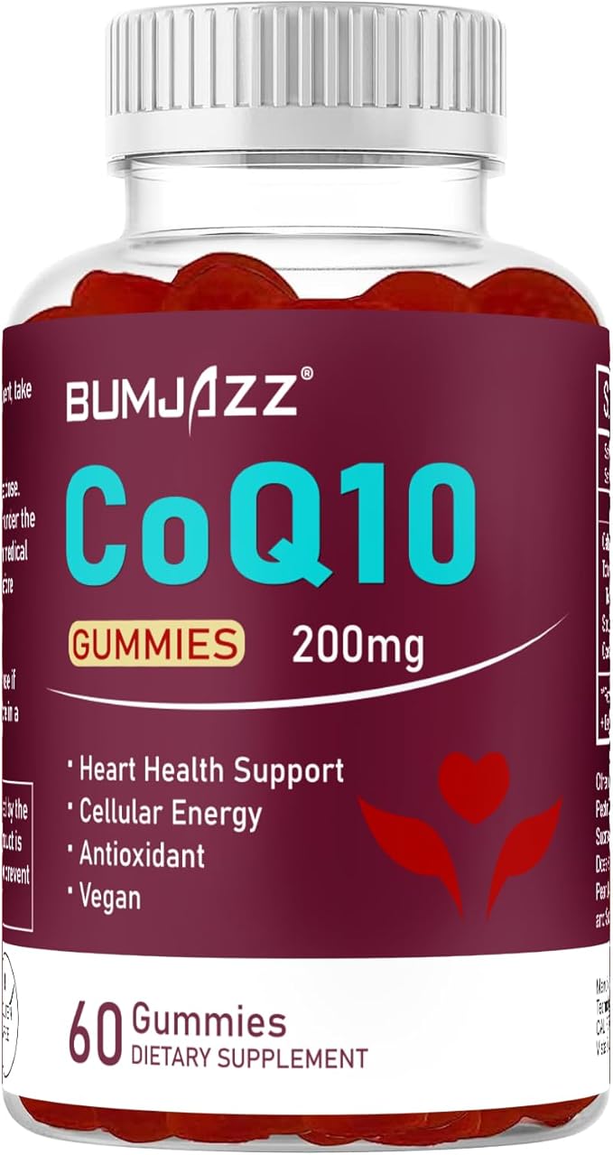 High Absorption - CoQ10 Gummies 200mg - Non-GMO - Gluten-Free ...