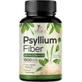 Psyllium Husk Capsules 1500mg, Natural Soluble & Insoluble Fiber, Psyllium Husk Powder Fiber ...