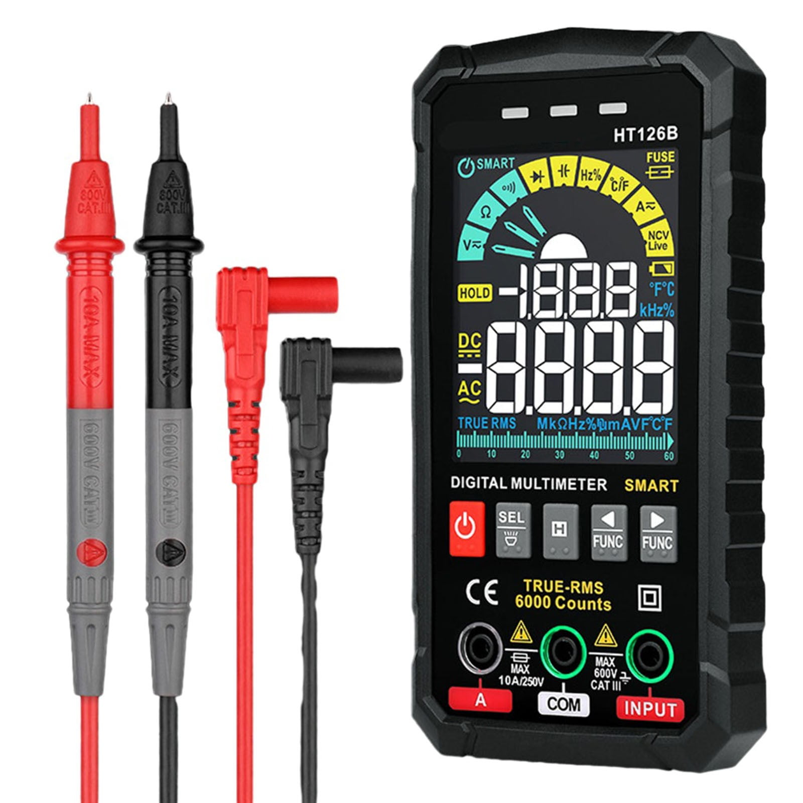 High Accuracy Ht126B Smart Digital Multimeter Color Display Measuring ...