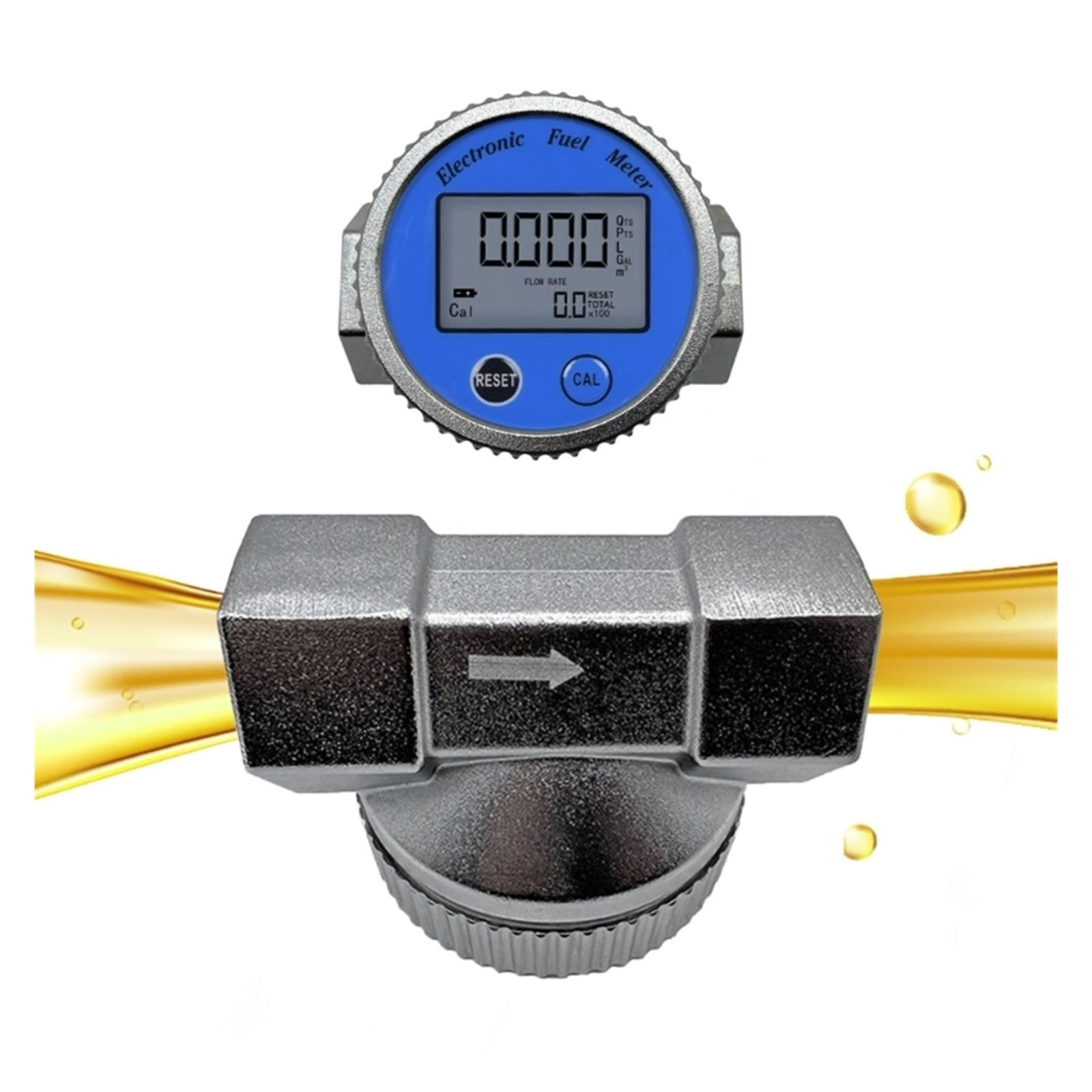 High Accuracy Turbines Flow Meter Waterproof Liquid Water Meter Flowmeter 2 size ,Easy to Read ...
