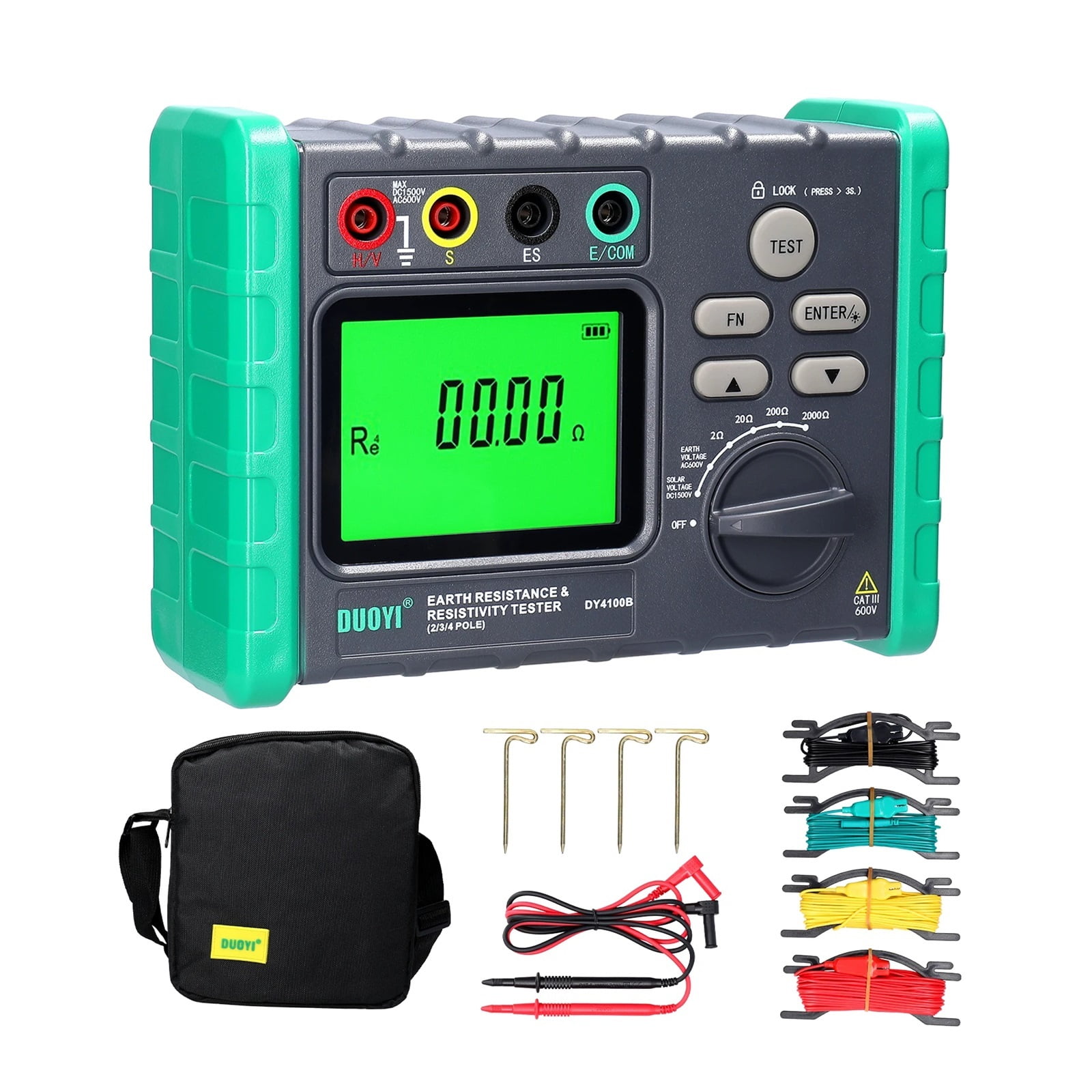 High Accurancy Digital Grounding Resistance Tester Multi-Gear Ground ...