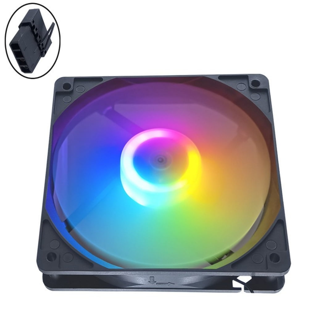 High Airflow 12cm PC Case Fan Quiet Color LED Cooling 45CFM Durability ...