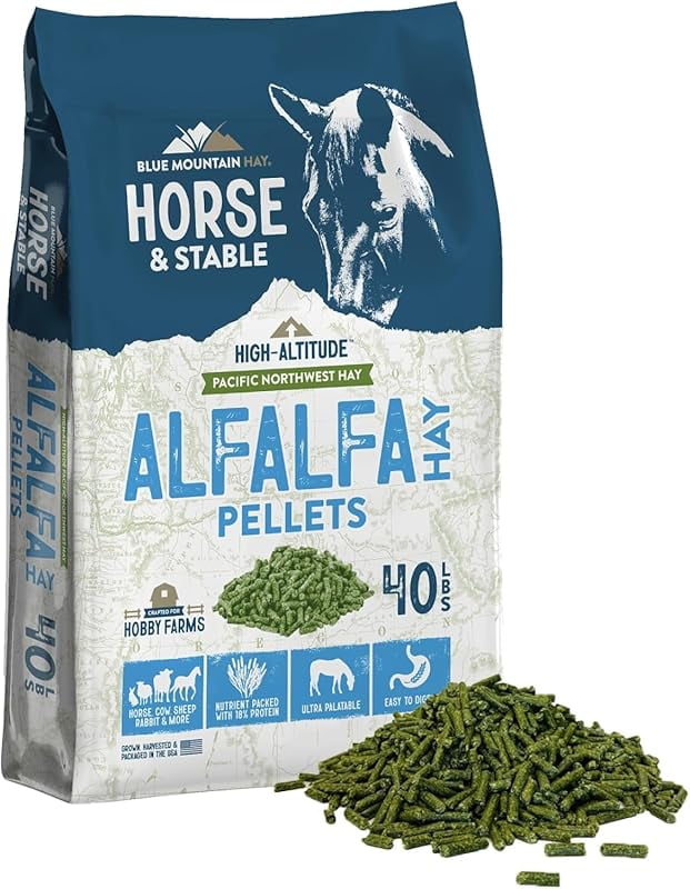 High Altitude Horse Hay Pellets | Ultra Premium Alfalfa, Timothy, Orchard, Teff Hay | Nutrient ...