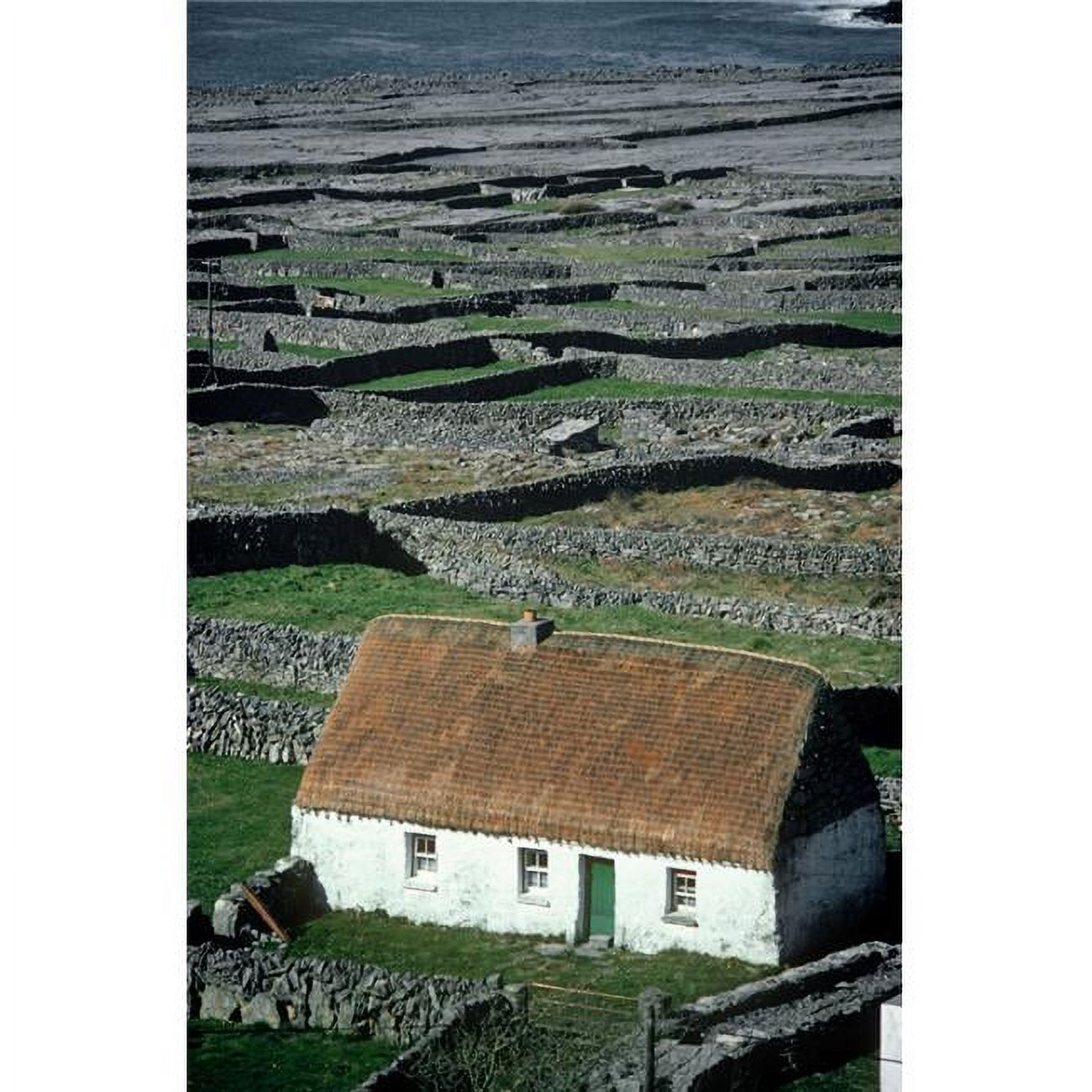 High Angle View of A Cottage On A Landscape Inishmaan Aran Islands ...