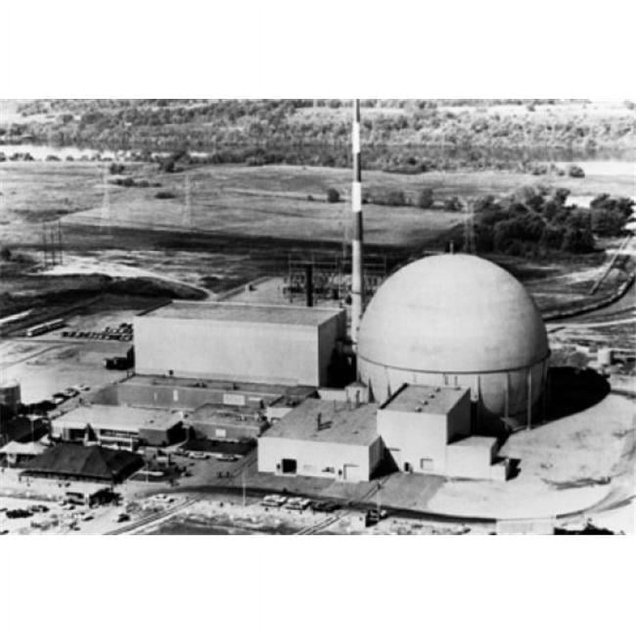 High Angle View of A Nuclear Power Station Commonwealth Edison Dresden ...