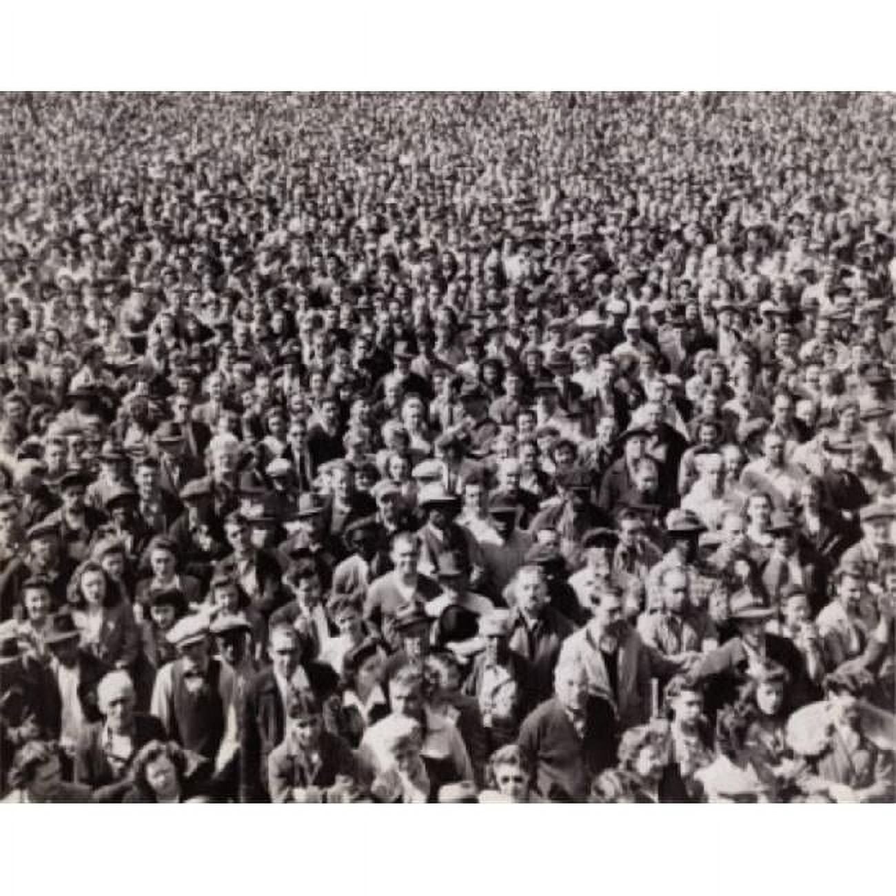 High Angle View of a Crowd of People Standing Poster Print - Walmart.com