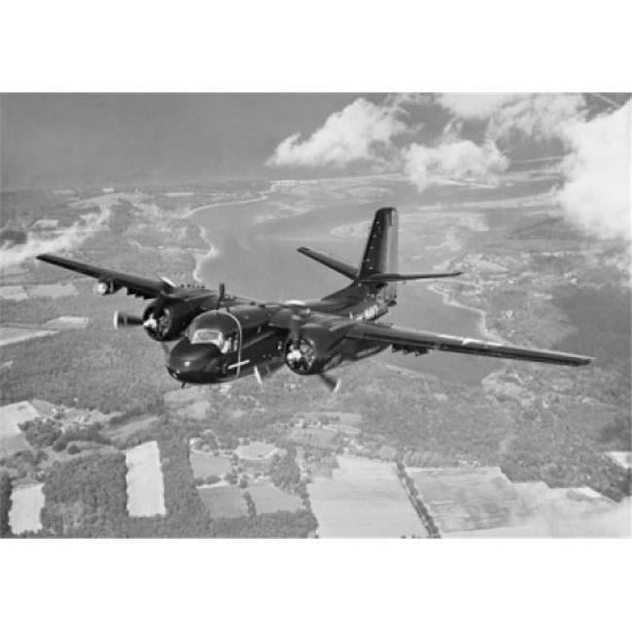 High Angle View of a Military Airplane in Flight S2F Sub-Killer Poster ...