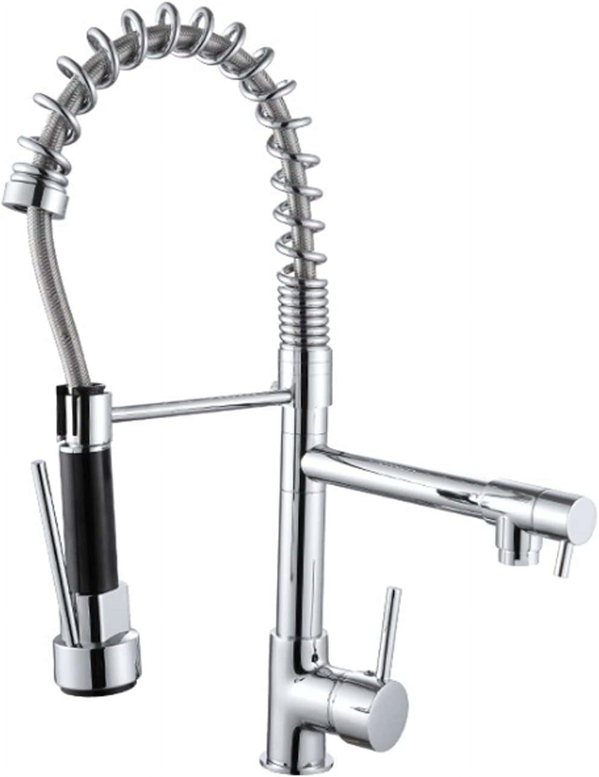 High Arc Spring Kitchen Faucet with Pull Down Sprayer, Single Handle ...