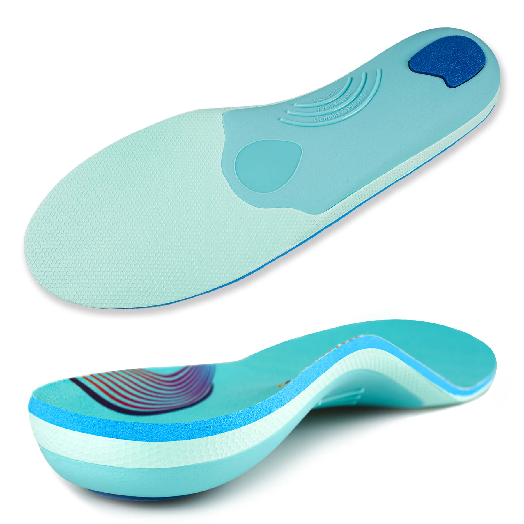High Arch Support Orthopedic Sport Insole Plantar Fasciitis Flat Feet ...