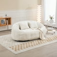 High Back Bean Bag Chair Couch, Giant Lazy Floor Loveseat Sofa with 2 ...