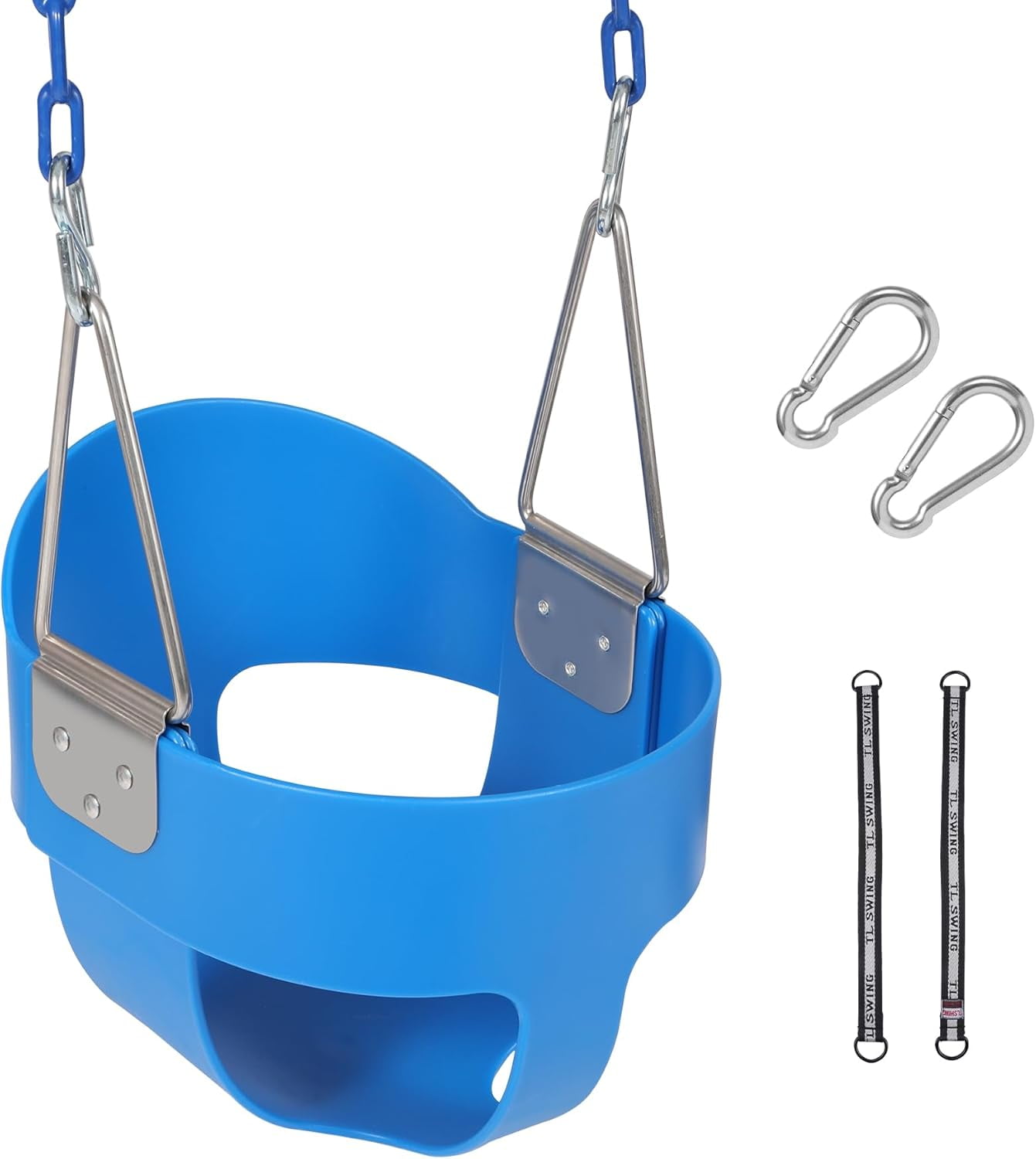 High Back Bucket Swing Seat with Coated Chains, Heavy Duty Swing Seat ...