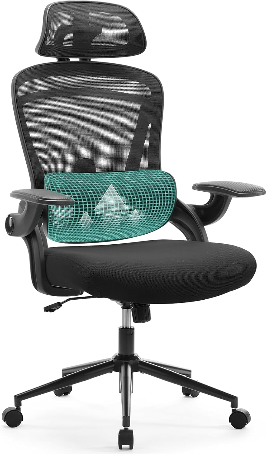 High Back Ergonomic Mesh Office Chair - Executive Chair with 2D ...